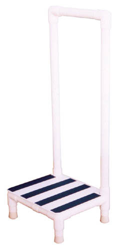 Step Stool Mri Single Step Pvc W-handrail - Mid-Atlantic Medical Supply