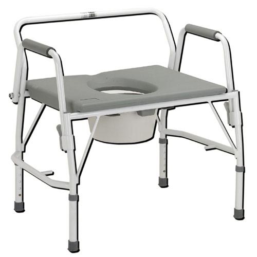 Bariatric Drop-arm Commode Deluxe Assembled - Mid-Atlantic Medical Supply
