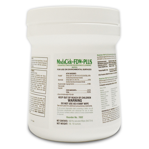 Madacide Fdw Plus Disinfectant Wipes Tub-160 - Mid-Atlantic Medical Supply